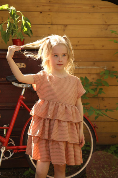 Платье Девочки Jerry Berry коралловый Вечерний/праздничный Короткий ...