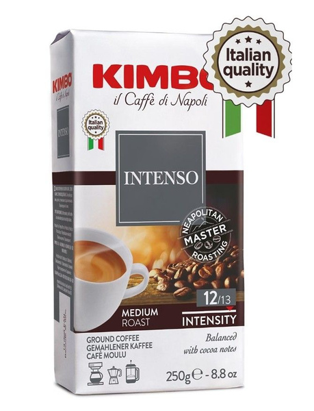 Итальянский кофе молотый Kimbo Aroma Intenso, 250 г - купить с ...