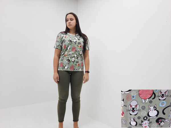 Футболка Pawlin, размер 46, цвет разноцветный, 95 хлопок+5лайкра ...