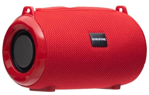 Беспроводная bluetooth колонка BOROFONE BR4 Crazy Sound BT 5.3, 5W, microSD /USB/ FM/RGB красный ...