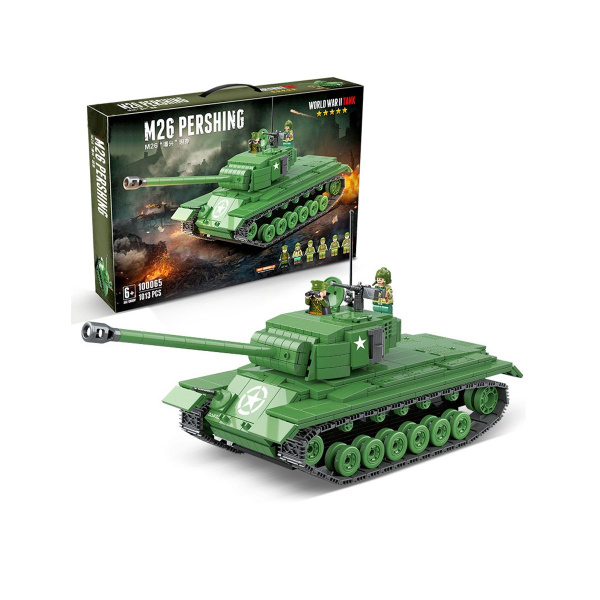 Конструктор Американский танк M26 Pershing военный / Деталей 1037 / ...