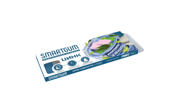 SMARTGUM Цинк Иммунитет и красота мята 1100мг x10 - купить с доставкой ...