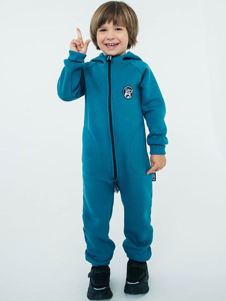 Комбинезон детский Bungly boo! для мальчика и для девочки с капюшоном и карманами утепленный с ...