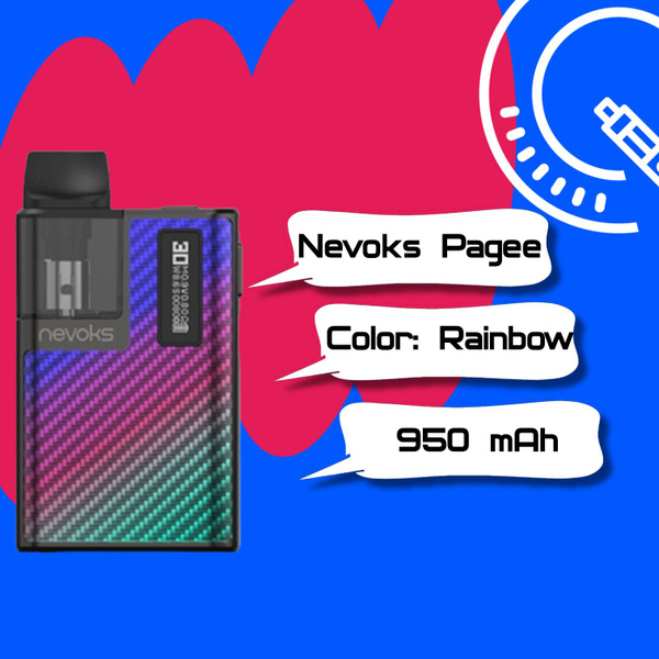 Набор Nevoks Pagee Pod Kit, 950 мАч, 30 Вт, Rainbow, 1 шт., без ...