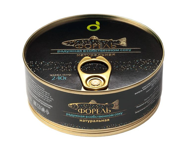 Форель радужная натуральная в собственном соку ecofood 240г - купить с ...