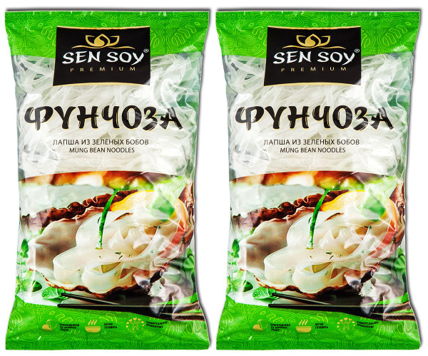 SenSoy лапша из зеленых бобов ФУНЧОЗА, 180 г, 2 шт. - купить с ...