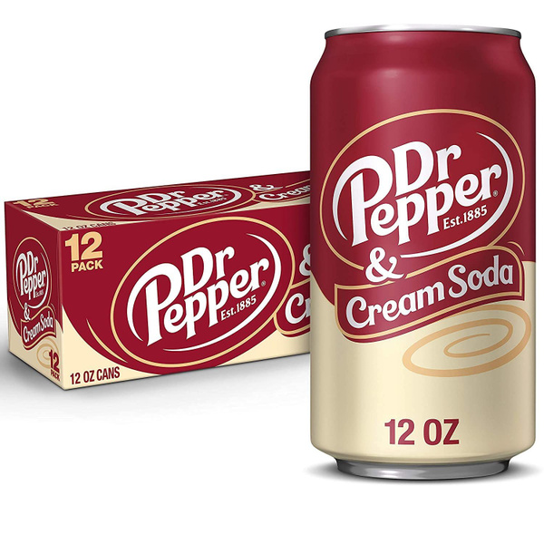 Газированный напиток Dr.Pepper Cream Soda /Доктор Пеппер Крем Сода, 12 ...