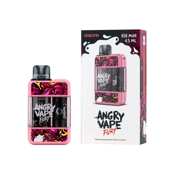 Angry Vape Fury, 650 mAh, Розовый - купить с доставкой по выгодным ...