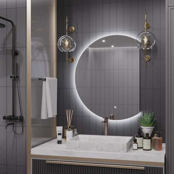 Зеркало для ванной Alias "Дольче с подсветкой обрез справа", 110 см х 90 см - купить по выгодным ...