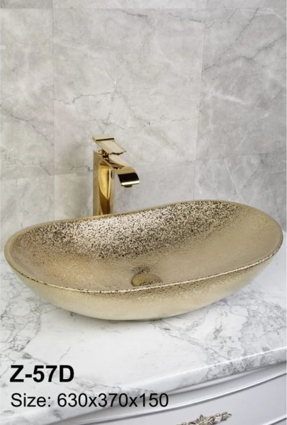 Раковина Zandini z-46-57x63 см, золотой купить по доступной цене с доставкой в интернет-магазине ...
