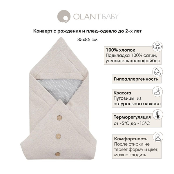 Конверт для новорожденного OLANT BABY купить на OZON по низкой цене ...