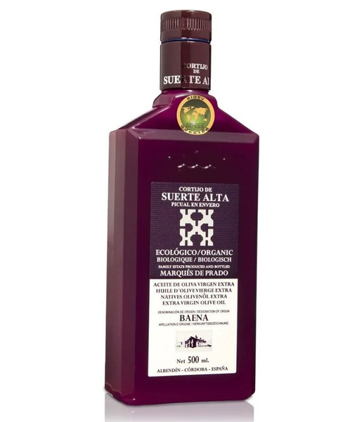Масло оливковое Extra Virgin Suerte Alta Пикуаль 500мл organic/bio ...