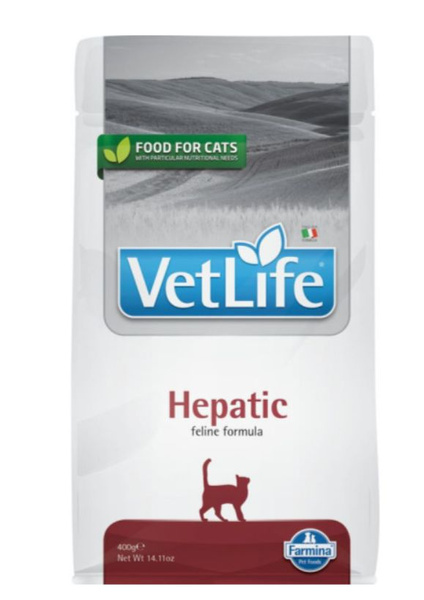 Сухой ветеринарный корм для кошек Farmina Vet Life Hepatic, при ...