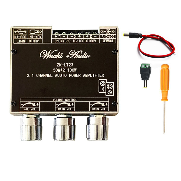 ZK-LT23 Плата аудиоусилителя Bluetooth с кабелем постоянного тока 2.1 ...