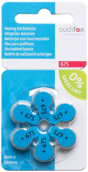 Батарейки ORIGINAL для слуховых аппаратов Audifon 675 1 блистер, 6 батареек купить на OZON по ...