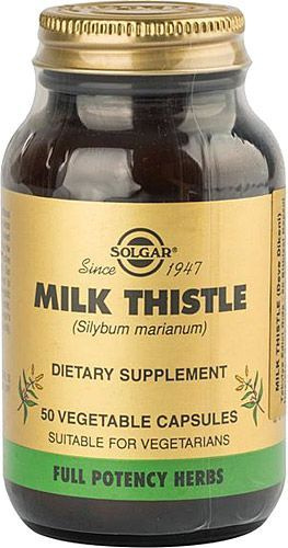 Солгар Расторопша пятнистая 100 мг 50 капсул Solgar Milk Thistle 100 mg ...