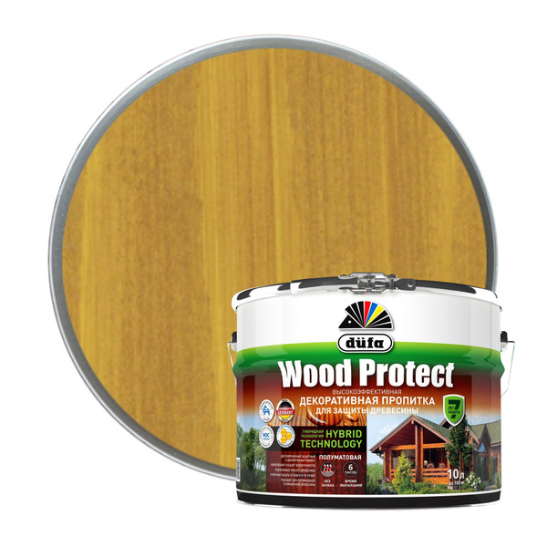 Пропитка DUFA Wood Protect для защиты древесины с воском Сосна 10 л ...