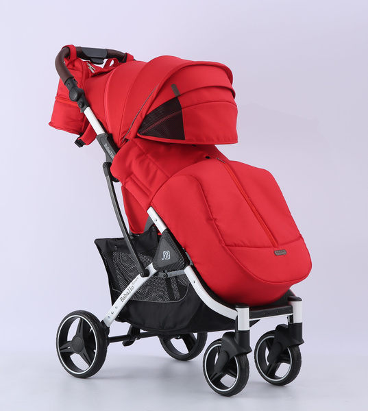 Прогулочная коляска Babalo/Baballo Future 2023 Красный на белой раме ...