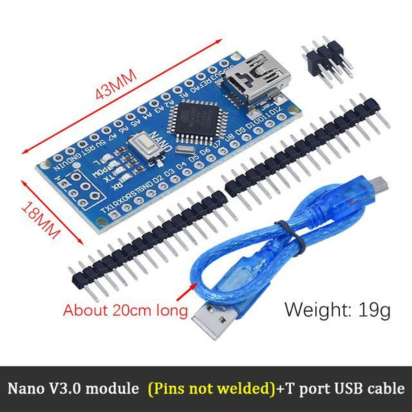 Arduino Nano V3 0 Atmega328 гребенка не припаяна кабель Usb