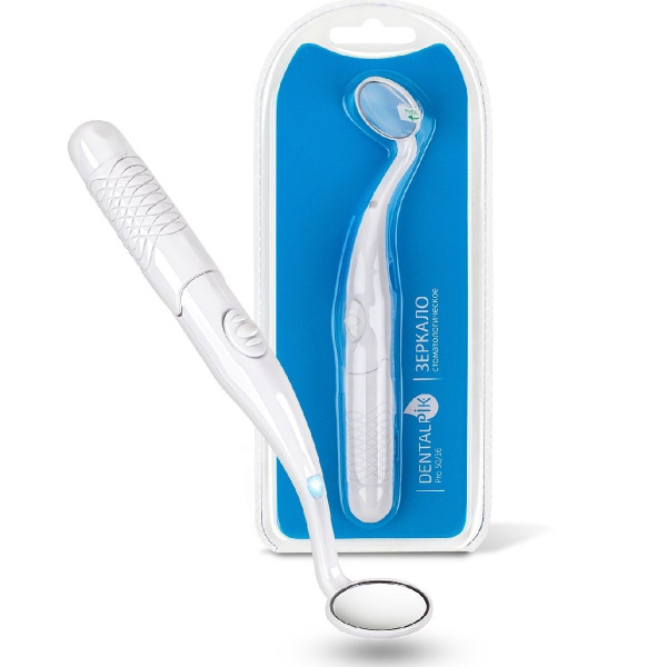 Зеркало стоматологическое с подсветкой с ручкой Dentalpik для осмотра ...