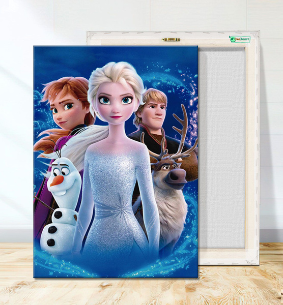 Картина на холсте для интерьера Эльза холодное сердце, Elza, Кристофф ...