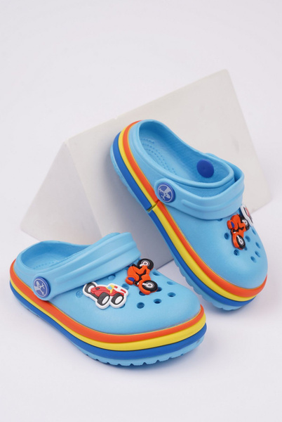 Сабо Мальчики KENKA голубой, размер 27 Закрытый нос, Легкая модель Без каблука Россия Китай Нет ...