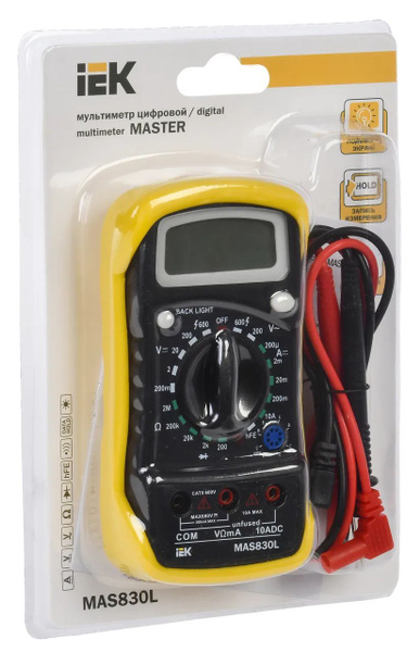 Мультиметр цифровой MASTER MAS830L IEK купить по выгодной цене с доставкой по Москве и всей ...