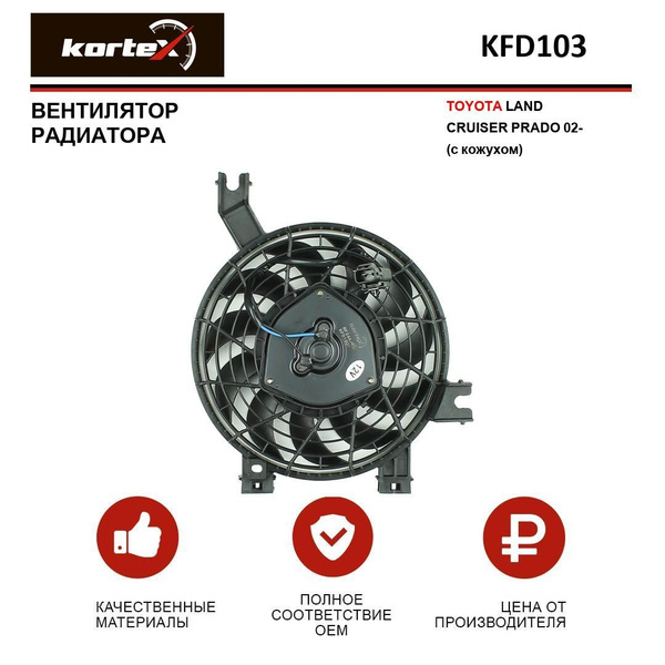 Характеристики Вентилятор радиатора для TOYOTA LAND CRUISER PRADO 02 ...