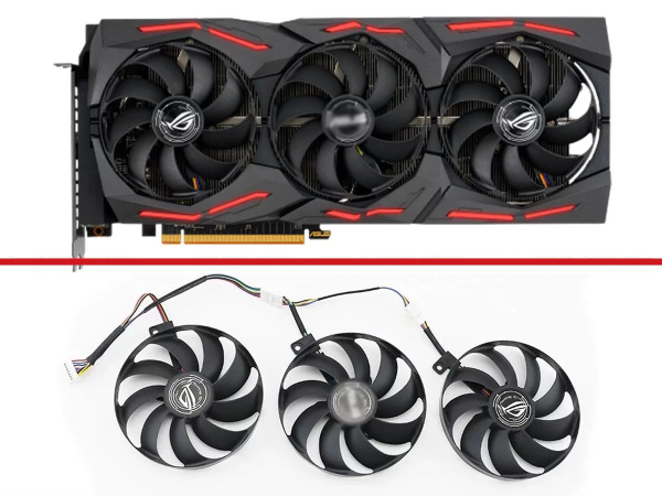 Вентиляторы для видеокарт asus Radeon RX5700 strix - купить кулер по ...
