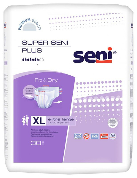 Подгузники для взрослых Seni Super Plus (Сени Супер Плюс), Extra Large ...