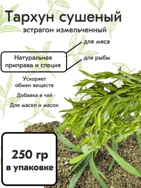 Трава тархун сушеный, приправа специя эстрагон, специя для мяса и рыбы ...