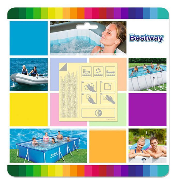 Ремонтный комплект Bestway, 6.5х6.5см, водостойкий, самоклеящиеся ...