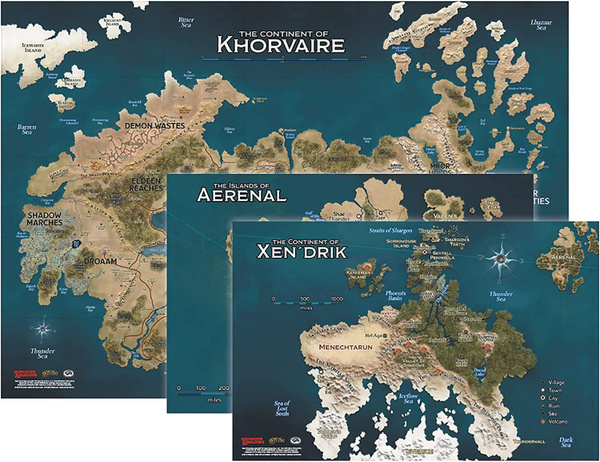 Набор карт Dungeons and Dragons: Eberron Map Set на английском языке ...