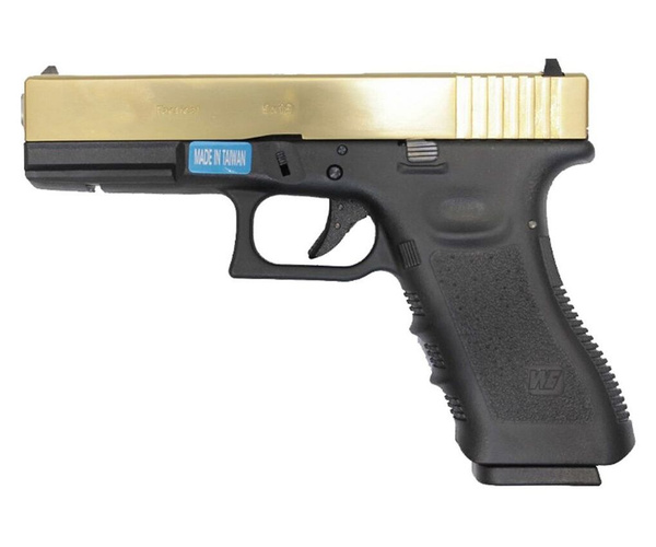 Характеристики Страйкбольный пистолет WE Glock-17 Gen.3 Titanium Gold ...