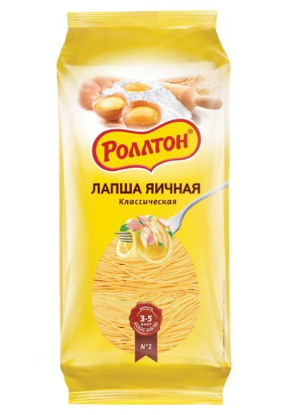 Роллтон Лапша яичная Классическая 400гр.*5шт. - купить с доставкой по ...