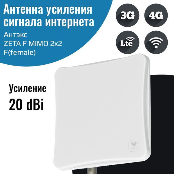 Антенна панельная Антэкс ZETA F MIMO 4G/3G/2G (F-female, 17-20dBi ...