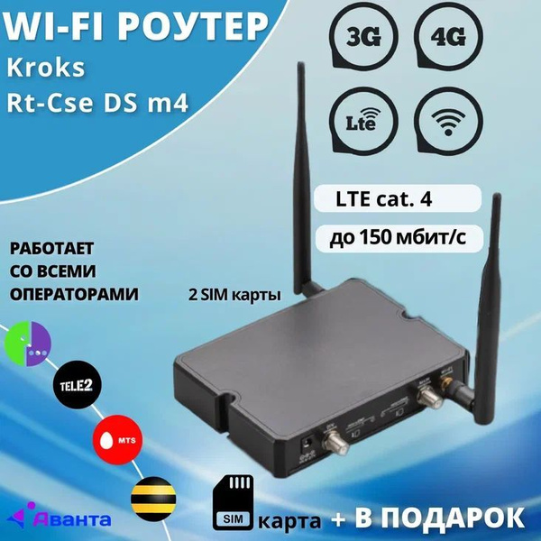 Роутер KROKS Rt-Cse DS m4, черный купить по низкой цене с доставкой в ...