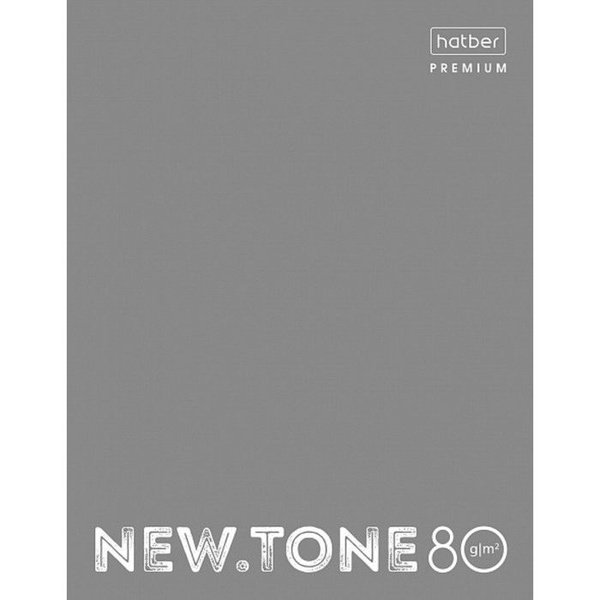 Hatber Premium Тетрадь А5, 80 листов, на 4-х кольцах, NEWtone PASTEL Серый жемчуг, твердая ...