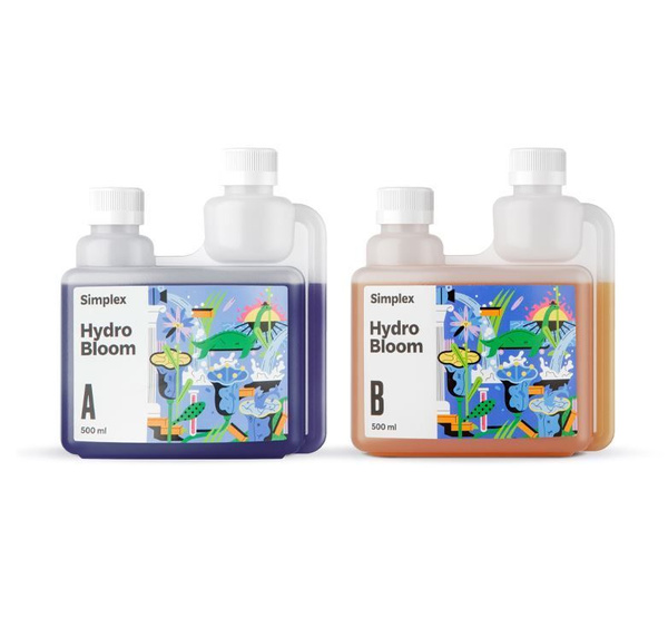 Удобрение, Simplex Hydro Bloom A+B, (комплект 2шт. по 0.5л), для гидропоники - купить с ...