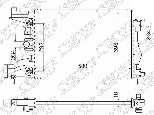 Радиатор охлаждения - SAT арт. SGCH00061 - купить по выгодной цене в ...
