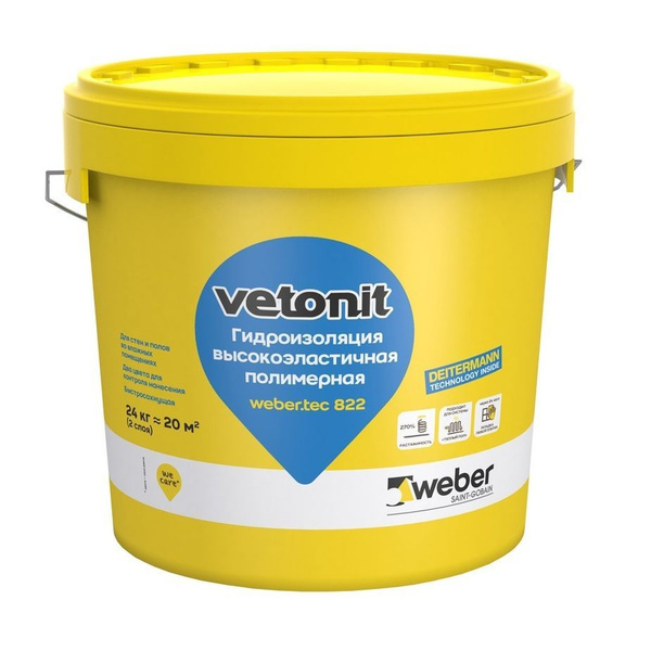 Мастика гидроизоляционная Weber.Vetonit 24 кг - купить по низким ценам ...