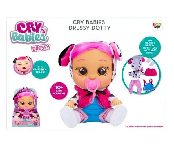 CRY BABIES Dressy Lady Ladybug Интерактивная кукла-младенец, которая ...