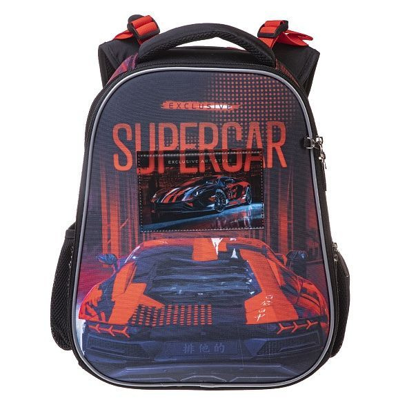 Рюкзак Hatber ERGONOMIC ERGONOMIC Classic -Supercar- 38Х29Х17 см, EVA материал, светоотражатели ...