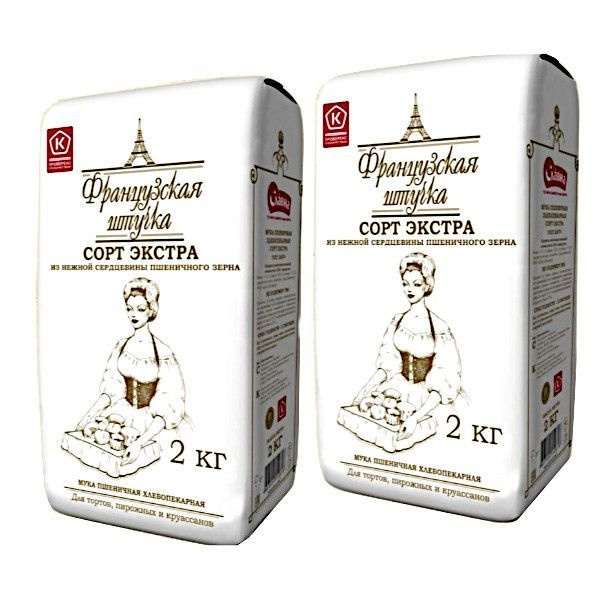 Мука Французская Штучка хлебопекарная Экстра, 2 кг * 2 шт. купить на ...