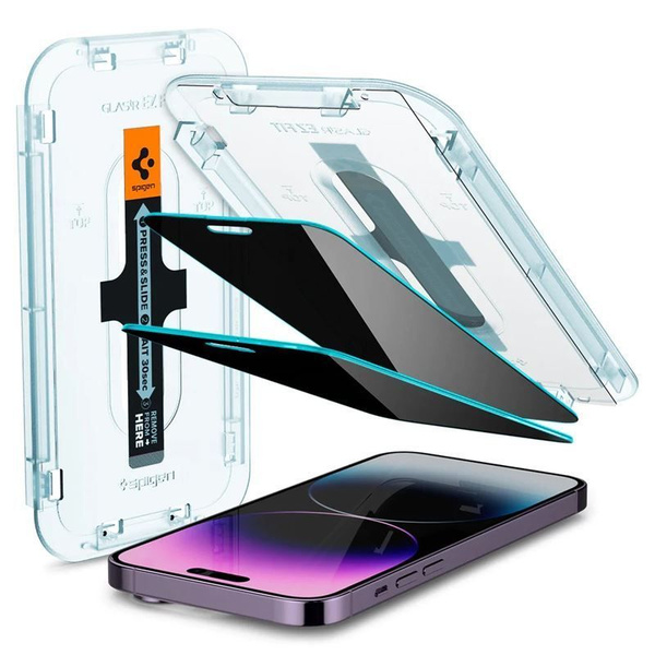 Стекло защитное антишпион Spigen Glass EZ Fit Privacy для iPhone 14 Pro ...