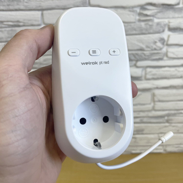 Терморегулятор в розетку Welrok PT Red (регулировка температуры от 0 до 30 С, мощность нагрузки ...