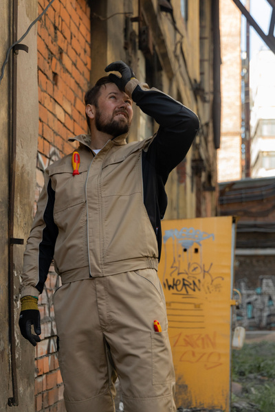 Куртка рабочая мужская летняя спецодежда, спецовка для мужчин сизы, KS201, Brodeks - купить с ...