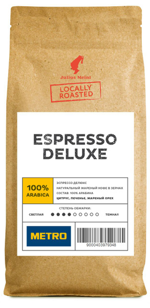 Кофе Julius Meinl Espresso Deluxe в зернах, 1кг - купить с доставкой по ...