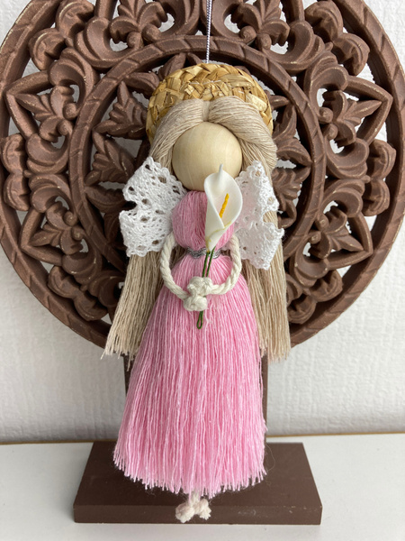 Украшение настенное интерьерное Ангел макраме украшение декоративное