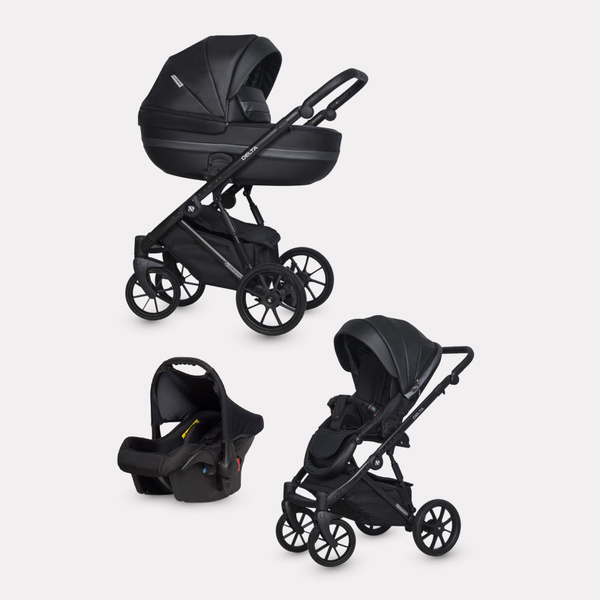 Коляска детская универсальная Riko Basic Delta Ecco 3 в 1, 15 Black ...